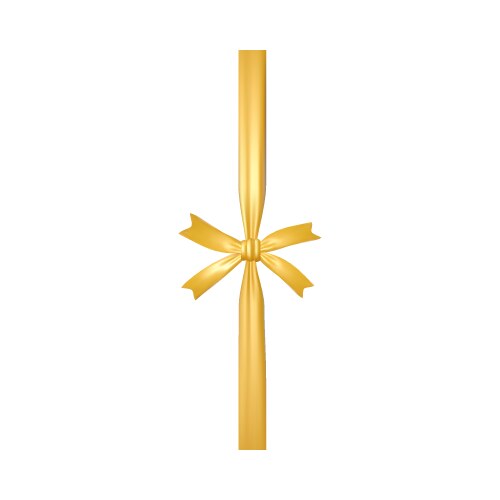 Vertical gold ribbon Royalty Free Vector Image