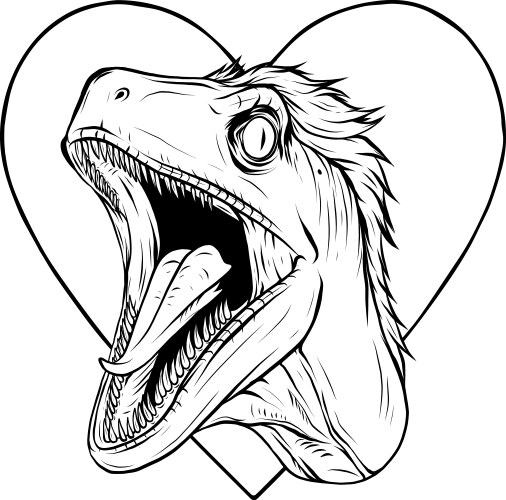 Velociraptor head Royalty Free Vector Image - VectorStock