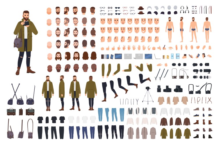 Cycling Character Animation Set Royalty Free Vector Image