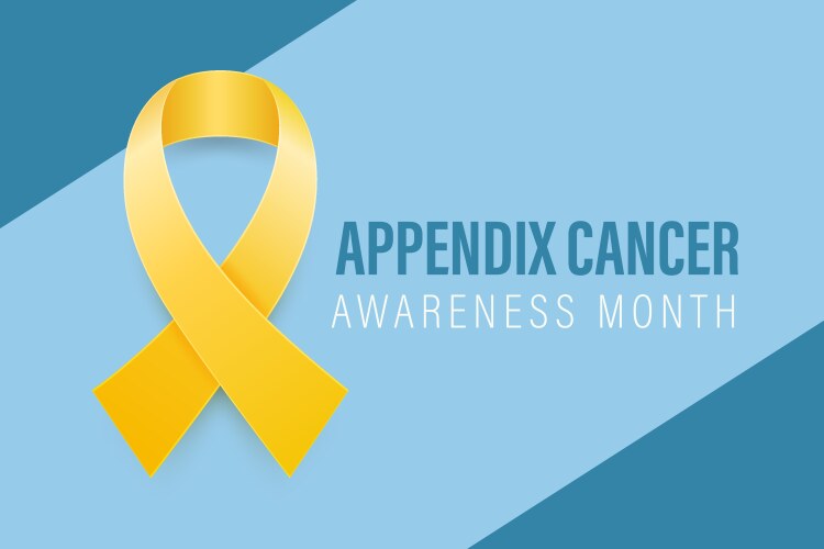 Appendix cancer awareness month banner august Vector Image