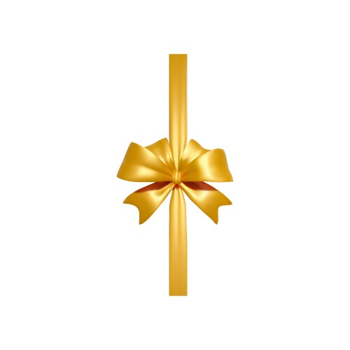 Vertical gold ribbon Royalty Free Vector Image
