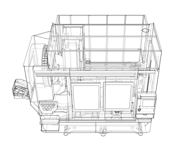 Metalworking cnc milling machine Royalty Free Vector Image