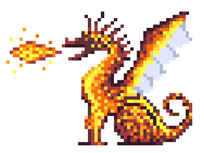Pixel Dragon Art Vector Images (over 260)