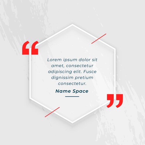 Quotation text template with a simple frame Vector Image