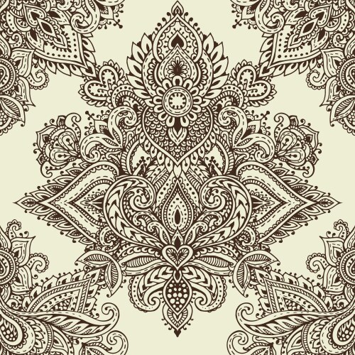 Indian seamless pattern repetitive mehndi design Vector Image