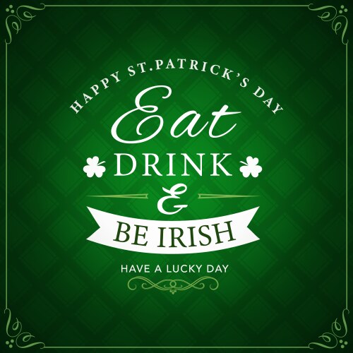 St patricks day poster Royalty Free Vector Image