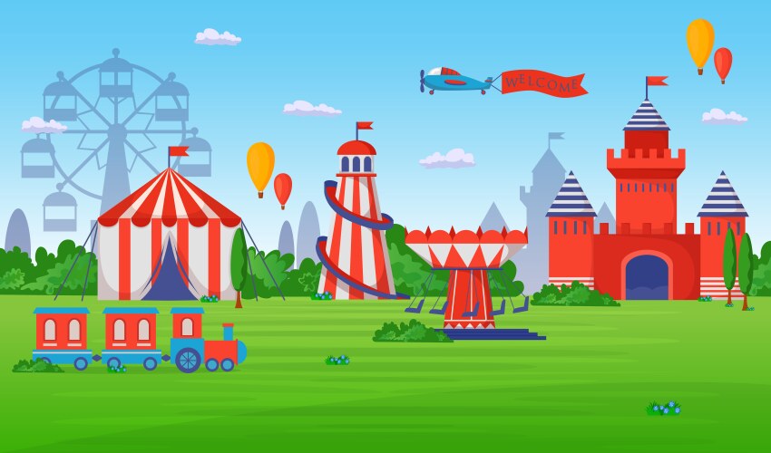 Amusement Park Theme Background Vector Images (over 1,500)