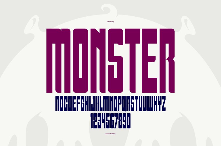 Bold and strong geometric font for logos Vector Image