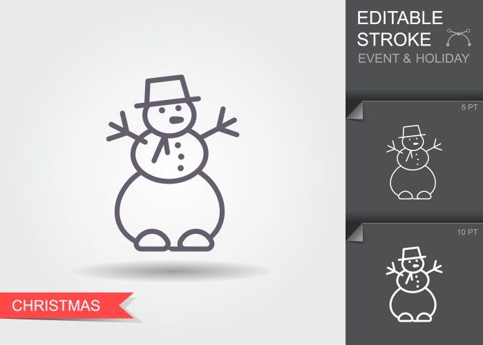 Jester hat line icon with editable stroke Vector Image