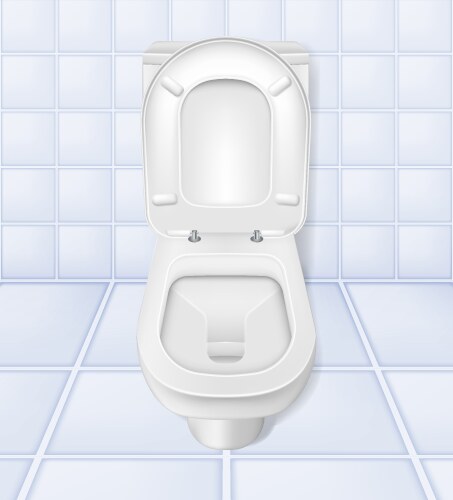 Realistic toilet bowl mockup 3d white Royalty Free Vector