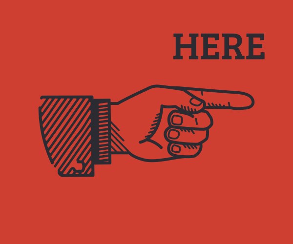 Come here gesture finger Royalty Free Vector Image