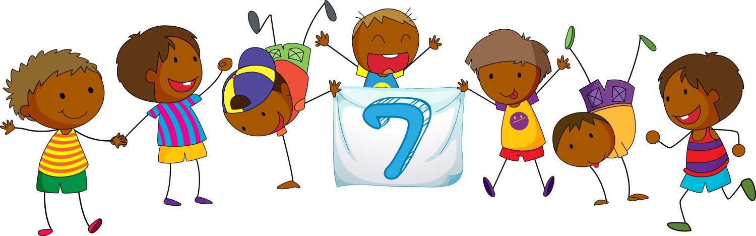 Number Seven Cartoon Vector Images (over 2,400)