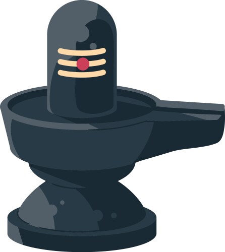 Shivaratri lingam with flowers Royalty Free Vector Image