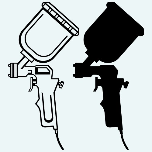 Spray gun paint logo icon Royalty Free Vector Image