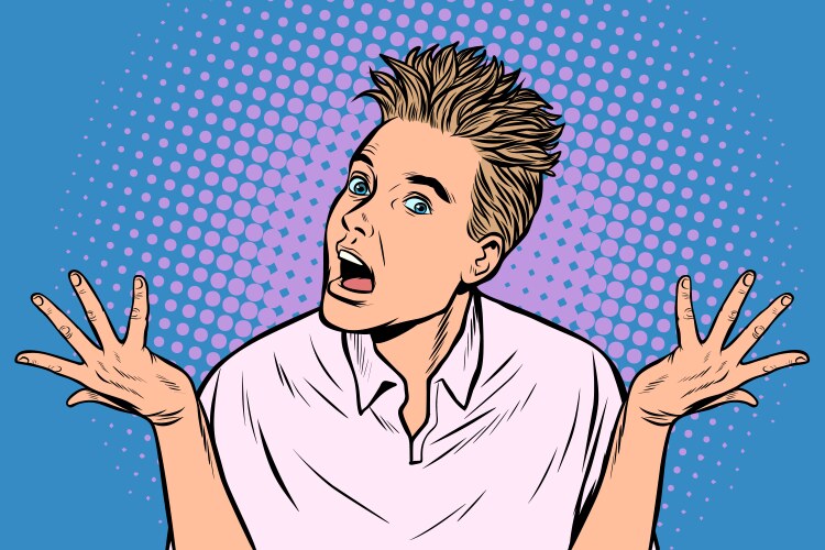 Surprised Man Vector Images (over 25,000)