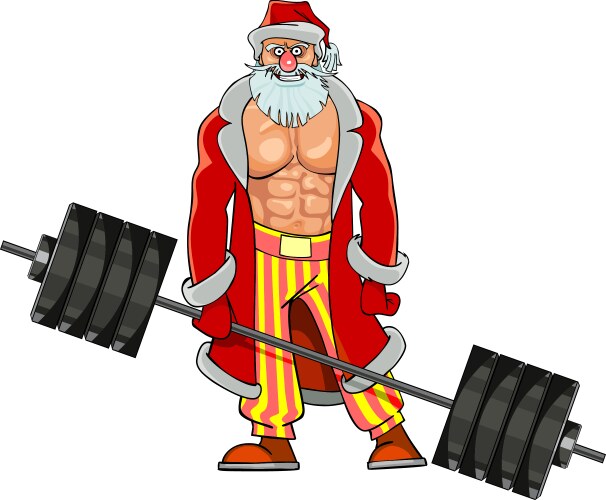 Muscle Santa Vector Images (over 140)