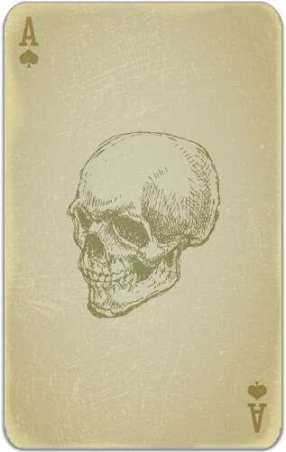 Skull poker card Royalty Free Vector Image - VectorStock