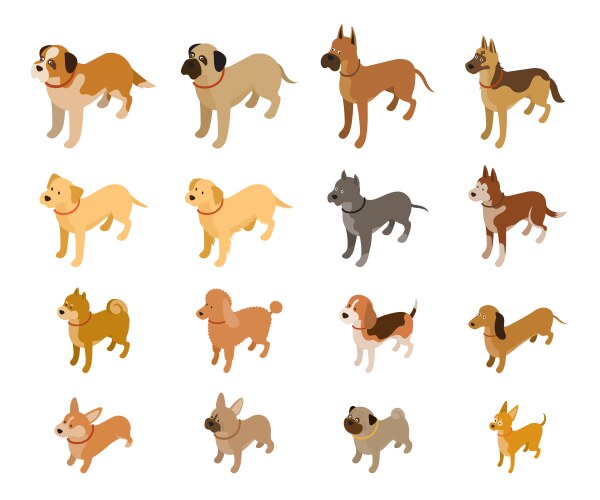 Dog Isometric Vector Images (over 12,000)