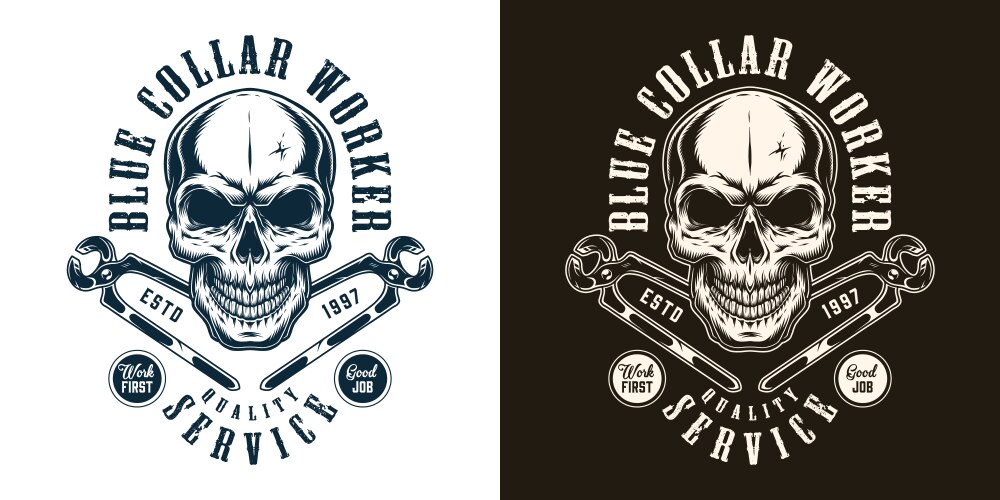 Blue Collar Logo Silhouette