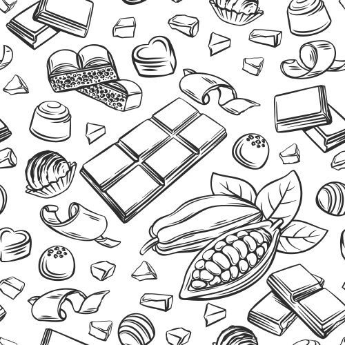 Chocolate bar character cartoon coloring page Vector Image