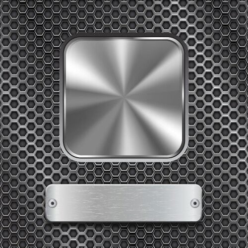 Metal plate Royalty Free Vector Image - VectorStock