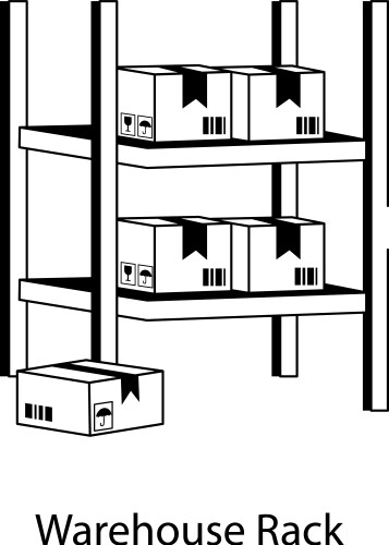 Warehouse rack Royalty Free Vector Image - VectorStock