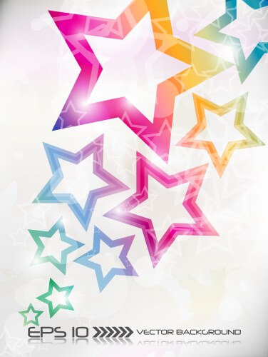 Holographic star pattern Royalty Free Vector Image