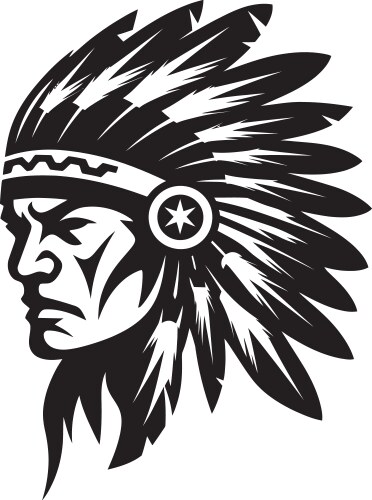 Sacred sentinel apache face icon desert warrior Vector Image