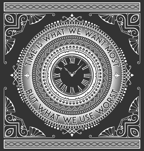 Vintage clock Royalty Free Vector Image - VectorStock
