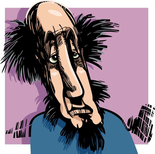 Accepted guy cartoon Royalty Free Vector Image