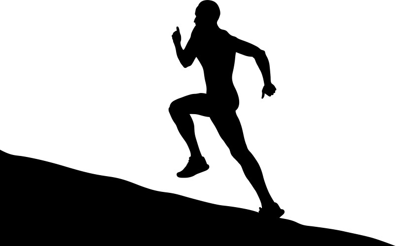Running silhouettes Royalty Free Vector Image - VectorStock