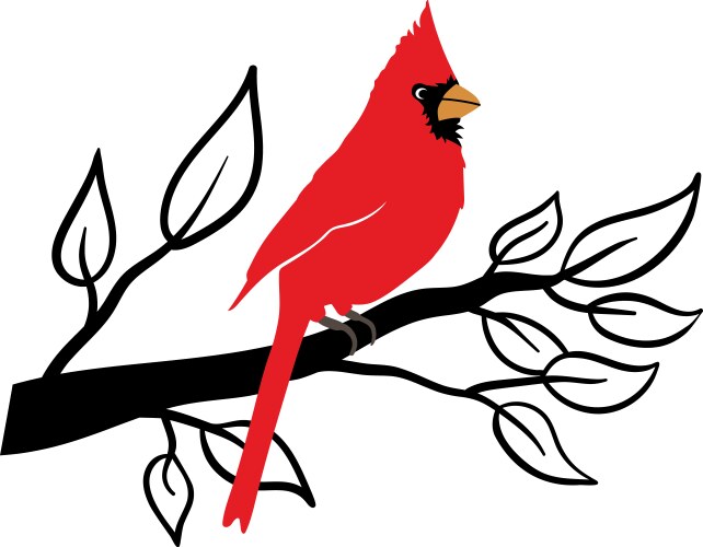 Black White Cardinal Vector Images (over 710)