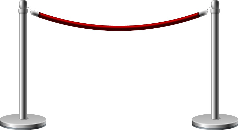 Temporary fencing barrier realistic icon set Vector Image