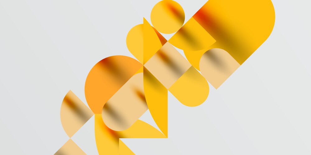 Circles semi squares and round shapes Royalty Free Vector