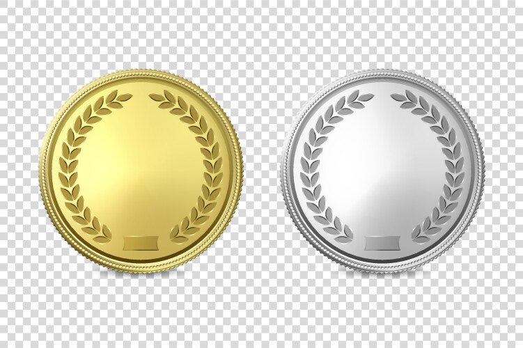 Silver coin Royalty Free Vector Image - VectorStock