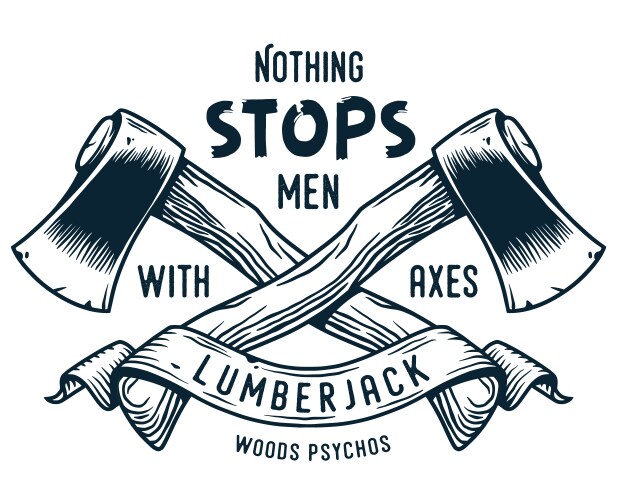 Axe or ax lumberjack axeman hatchet for chop Vector Image