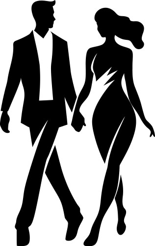 Bonded together symbol of everlasting bond path Vector Image