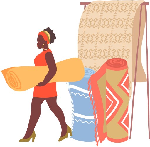 Arabic carpet icon cartoon style Royalty Free Vector Image