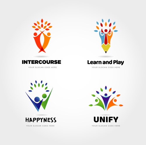 Creative education logo Royalty Free Vector Image