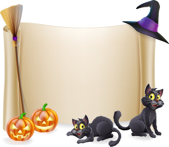 Halloween sign background Royalty Free Vector Image