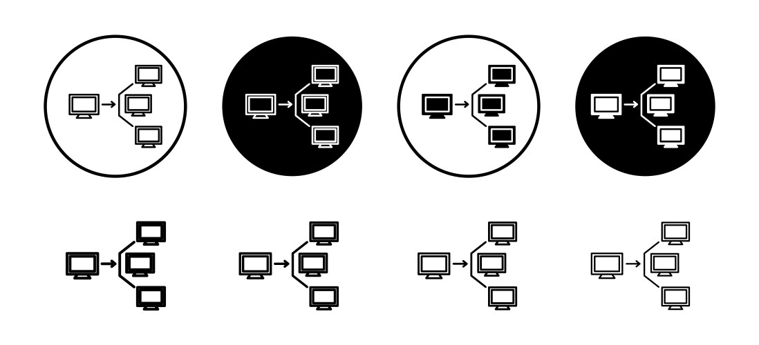 Operational excellence outline icon collection Vector Image