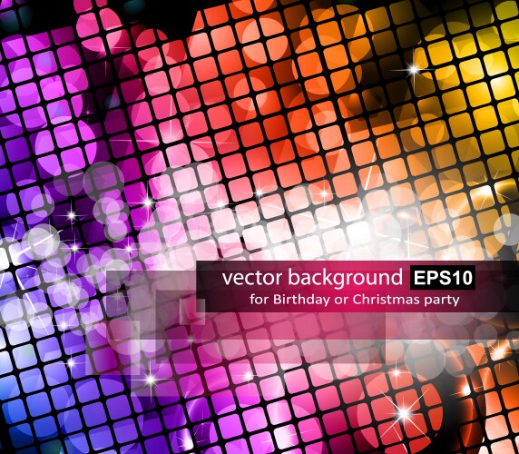 Neon square grid checkered red color image flat Vector Image