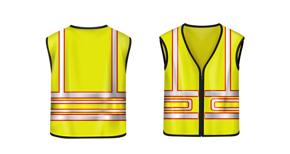 Clothing safety vest cartoon Royalty Free Vector Image