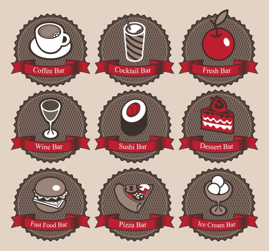 Different types of food Royalty Free Vector Image