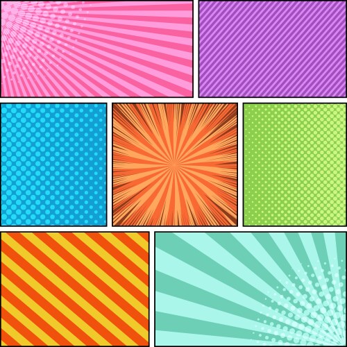 Color comics book cover vertical backdrop Vector Image