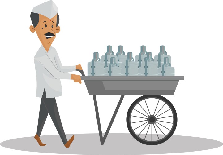 Tiffin service man Royalty Free Vector Image - VectorStock