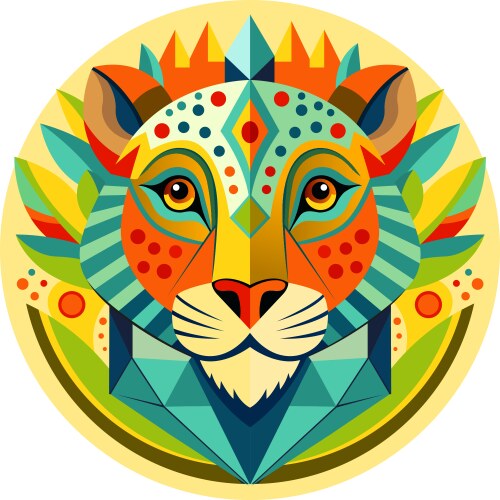 Geometric Leopard Vector Images (over 2,500)