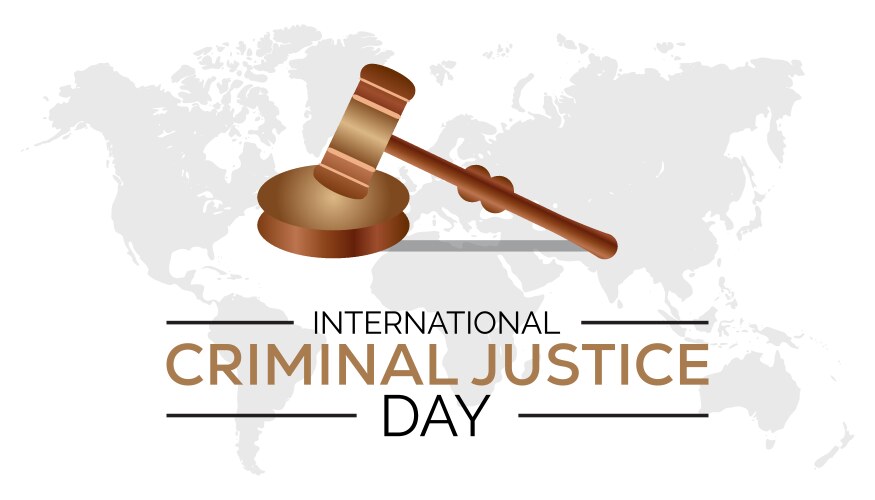 International criminal justice day Royalty Free Vector Image