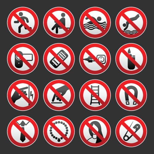 Prohibited Symbol Vector Images (over 75,000)