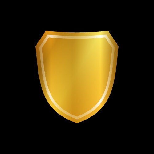 Golden Shield Icon Royalty Free Vector Image - VectorStock